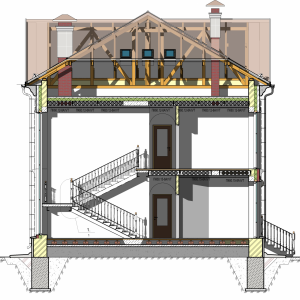 Cottage House in Revit 2015 (With Rafter System)