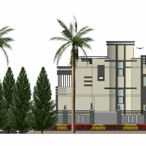 Download 3D Revit Model of 3 Storey Luxury Mansion