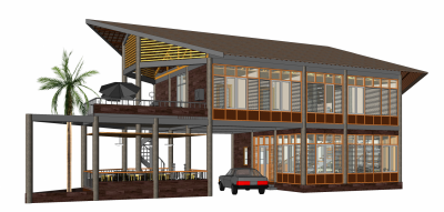 3D Revit Model Of Restaurant (Free)