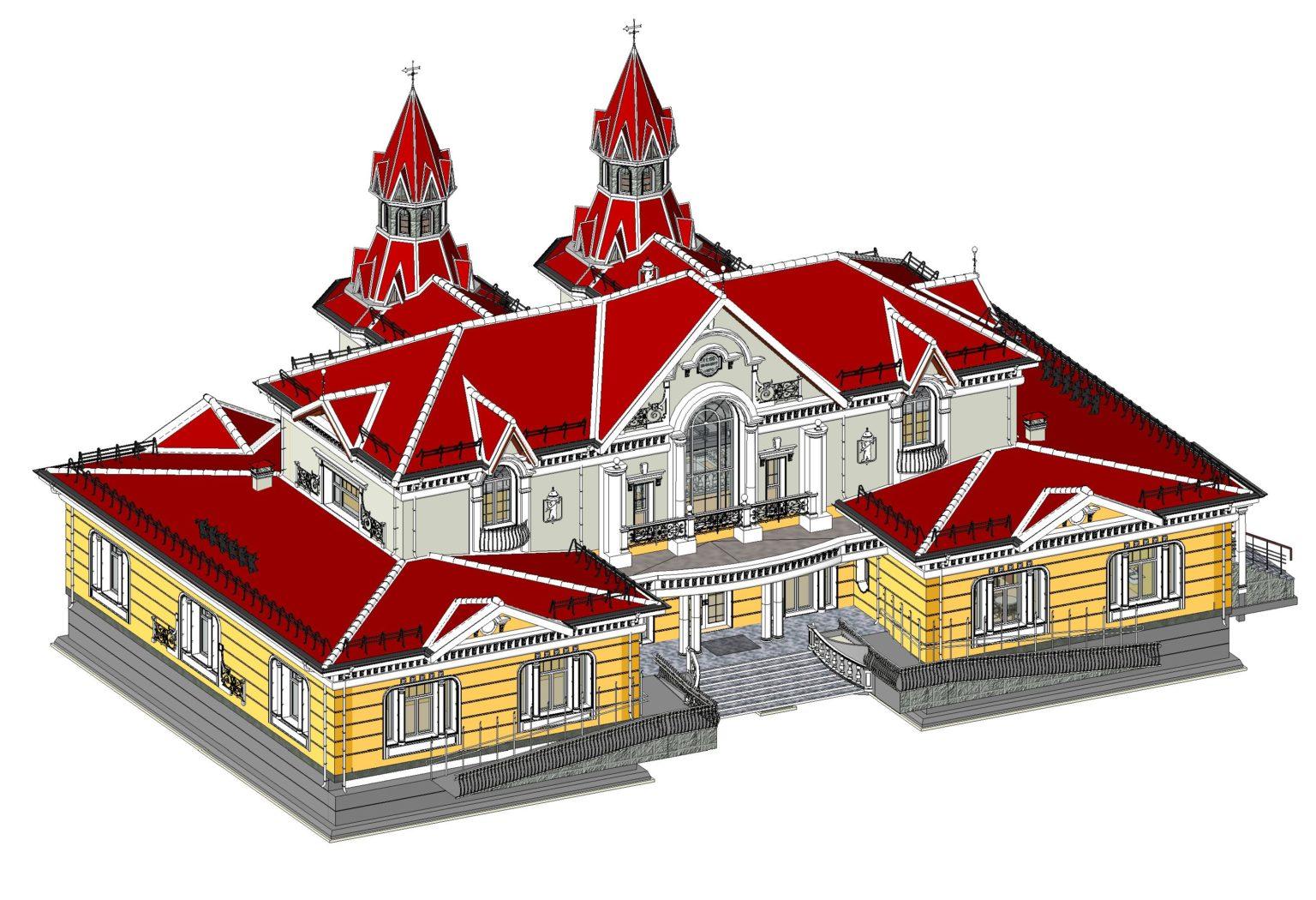 Revit Railway Station Project (Description & Free Download)